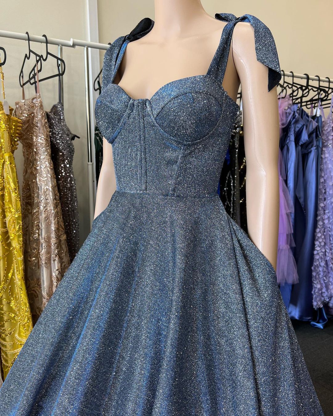 849 - QYN Aila Sky Blue Gown - QYN designer dress hire